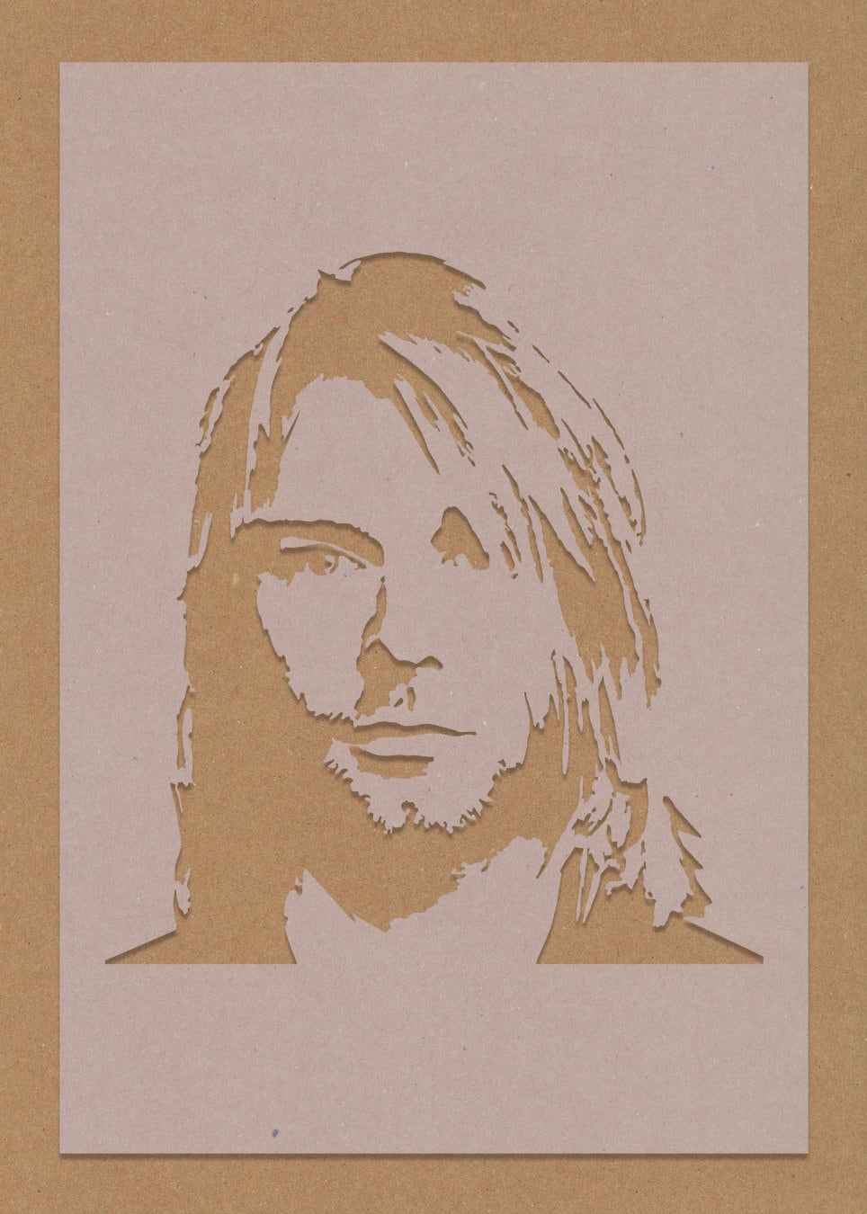 Kurt Cobain Stencil Celebrity Rock Star Grunge Crafting Wall - Etsy