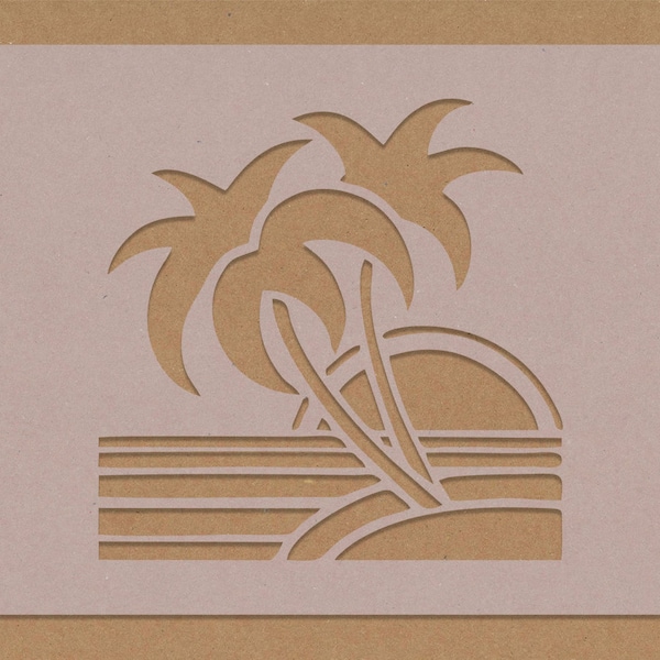 Beach Stencil - Etsy