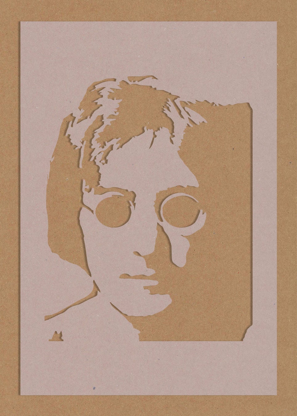John Lennon Stencil Celebrity Rock Star Beatles Crafting Wall | Etsy