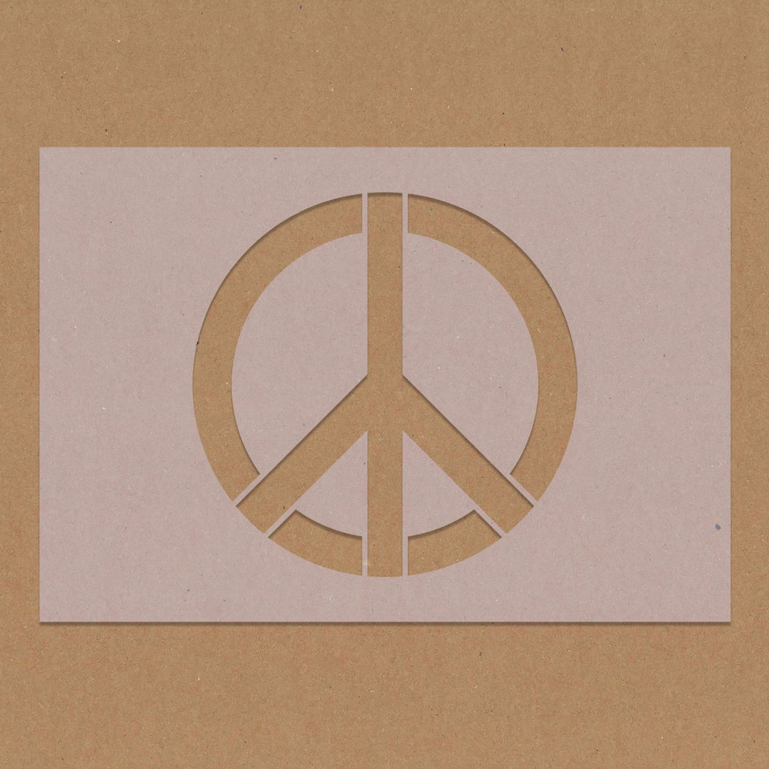 Peace Symbol Stencil - Etsy