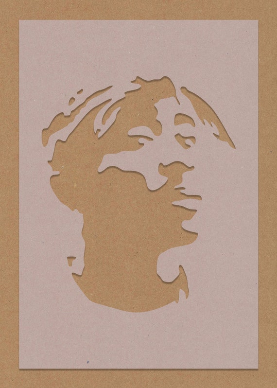Tupac Shakur Stencil Celebrity Hip Hop Star Crafting Wall Art | Etsy