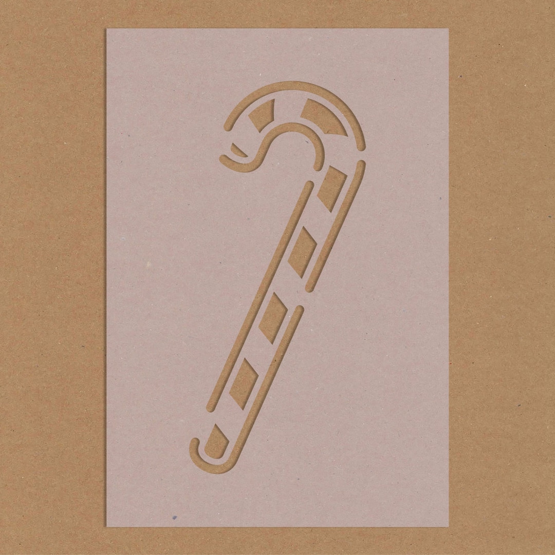 Candy Cane Stencil Merry Christmas - Etsy