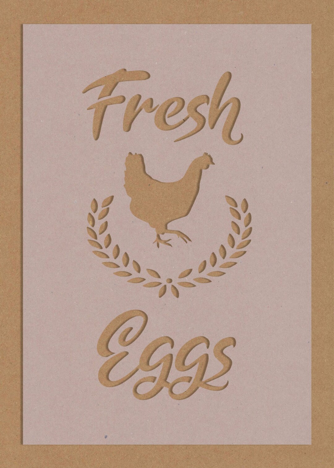 Fresh Eggs Stencil - Etsy