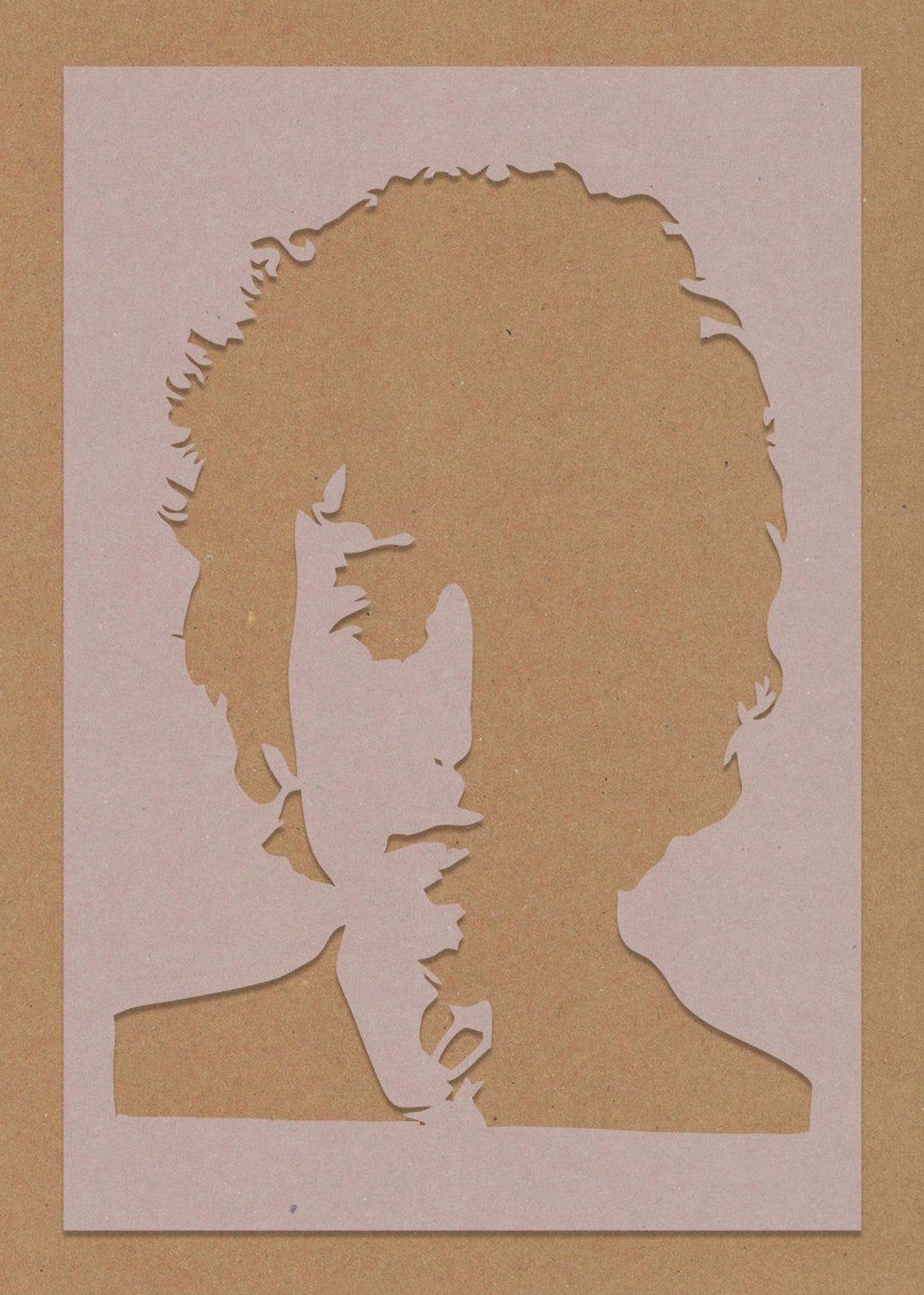 Bob Dylan Stencil Celebrity Rock Star Vintage Crafting Wall Art A6 A5 ...