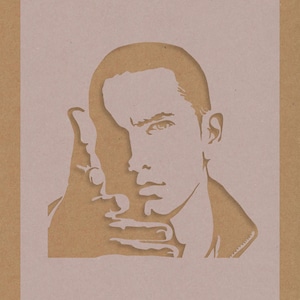 Eminem Stencil Celebrity Hip Hop Star Crafting Wall Art A6 A5 - Etsy UK