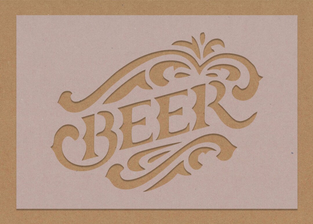 Beer Stencil Bar Sign Garden Man Cave - Etsy