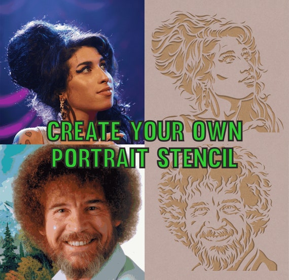 Create Your Own Personalised Portrait Stencil Custom Design - Etsy