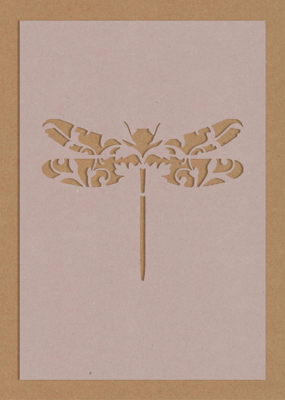 Fancy Dragonfly Floral Mandala Insect Stencil Mixed Sizes Craft ...