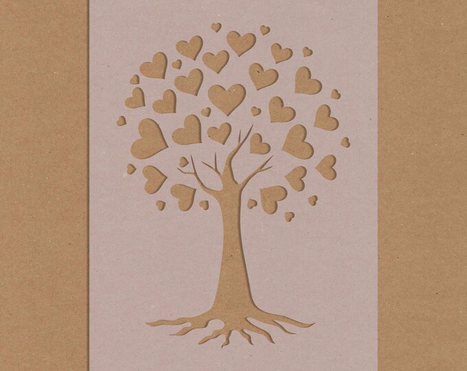 Heart Tree Stencil - Etsy