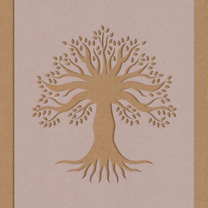 Tree Stencil - Etsy
