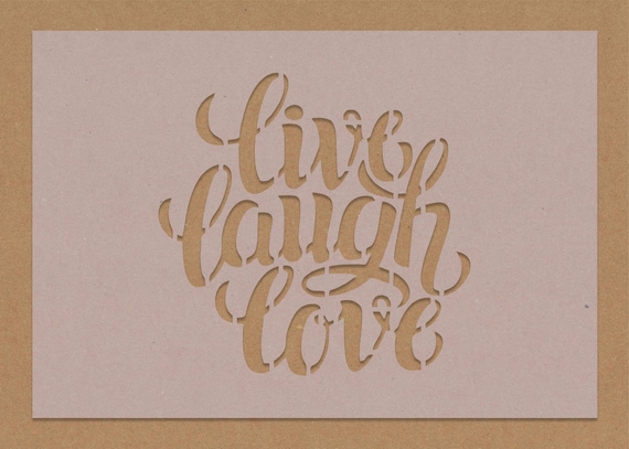 Live Laugh Love Stencil Crafting Wall Art A6 A3 Shabby Chic | Etsy