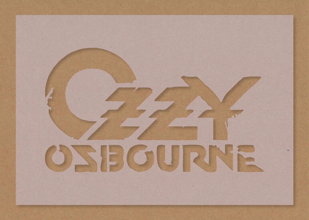 Ozzy Osbourne Symbol Stencil Celebrity Rock Star Vintage Crafting Wall ...
