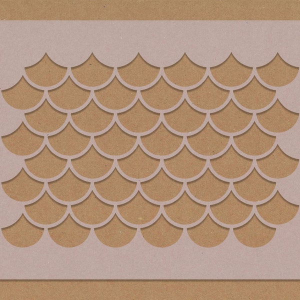 Fish Scale Stencil - Etsy