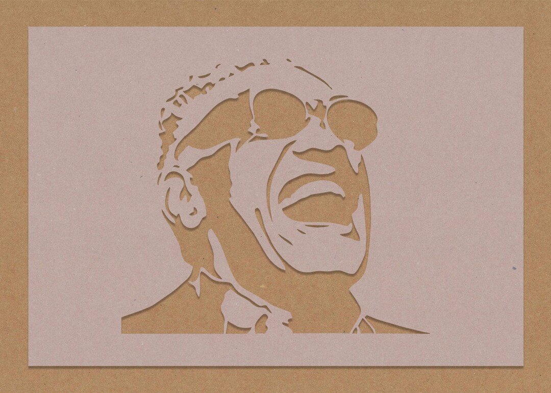 Ray Charles Stencil Celebrity Crafting Wall Art A6 A5 A4 A3 - Etsy