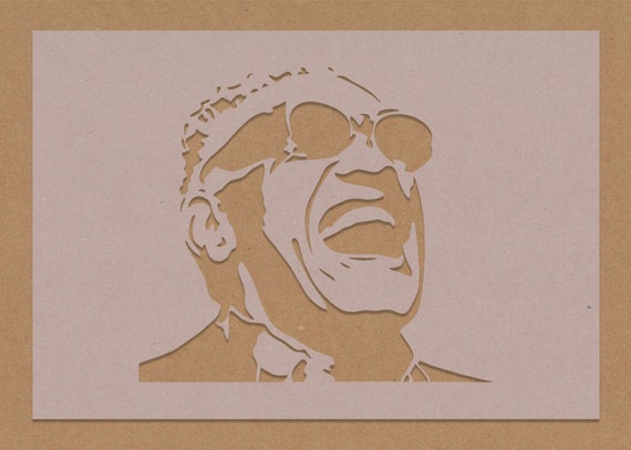 Ray Charles Stencil Celebrity Crafting Wall Art A6 A5 A4 A3 - Etsy