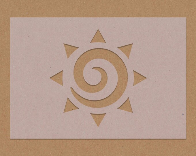 Sun and Sea Stencil, Reusable Sun and Sea Stencil, Art Stencil, DIY ...