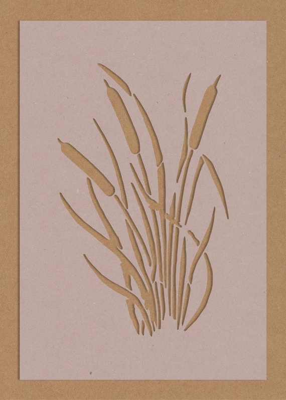 Reeds Stencil Grass Bulrush Cattail Plant - Etsy