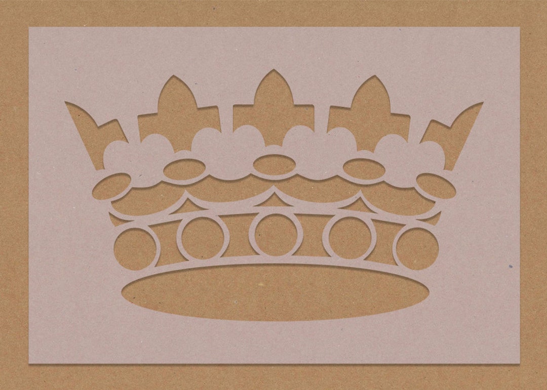Fancy Crown Stencil Royal Shabby Chic - Etsy