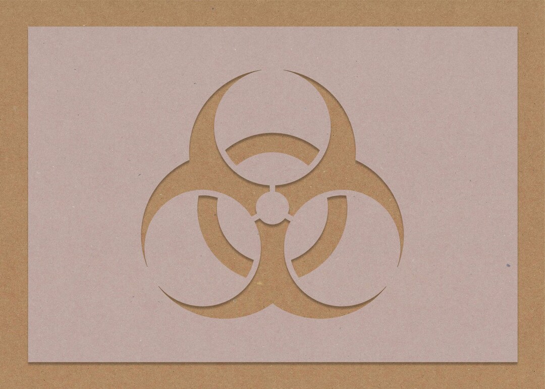 Biohazard Symbol Hazard Stencil Toxic Décor - Etsy