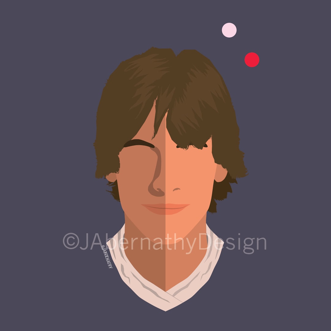 Star Wars Luke Skywalker Portrait Minimalistic Portrait Etsy