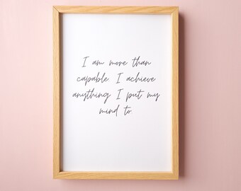 I Am Capable Poster - Etsy