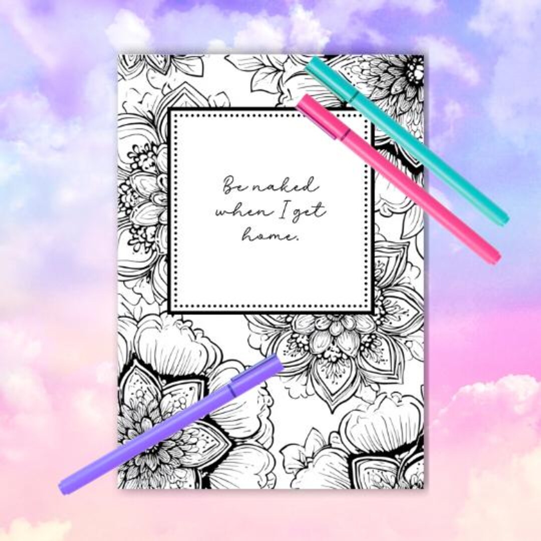 Flirty Dirty Coloring Page for Husband. Printable Coloring Page for ...