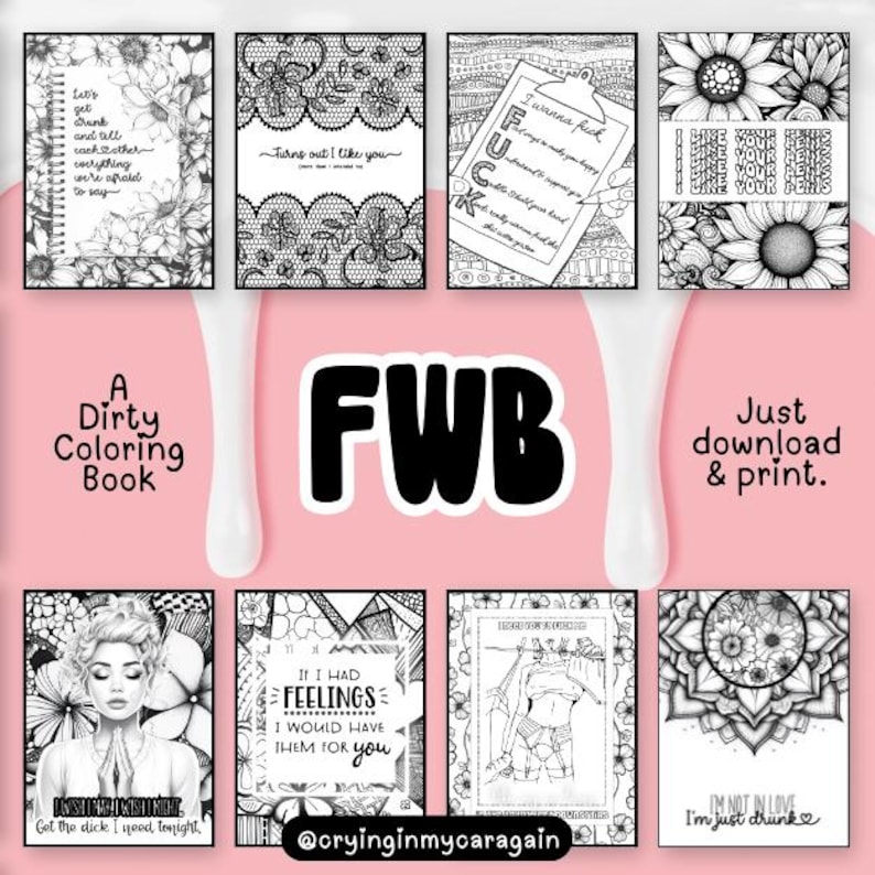 NSFW Coloring Book. FWB Coloring Book to Soothe Anxious Attachment. 8 ...