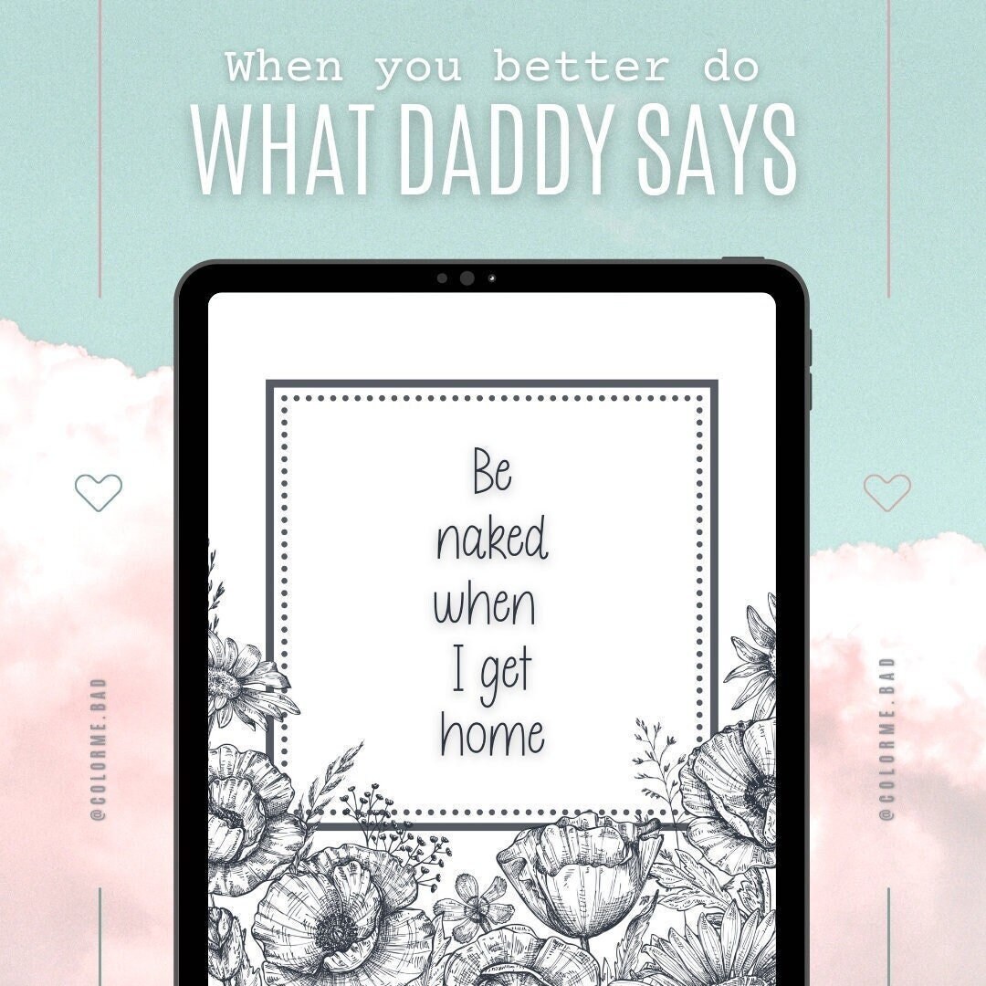 Flirty Dirty Printable Adult Coloring Page to Help W/ Anxious ...