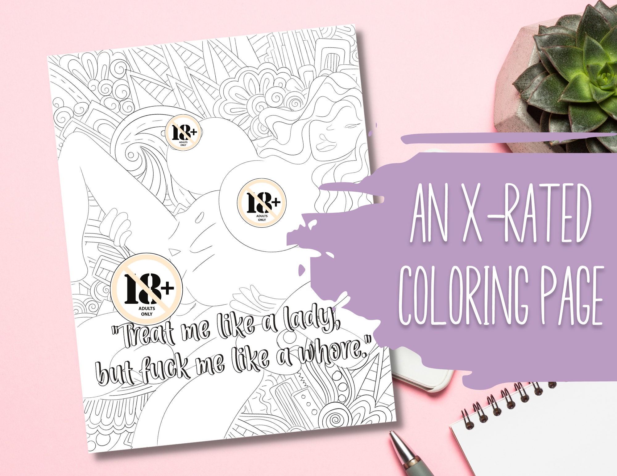 X-RATED Coloring Page. Dirty Coloring Page. Coloring With Nudity. Nude ...