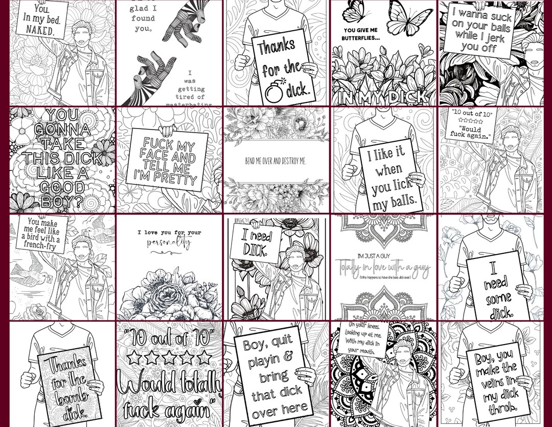 Gay Men Wellness. Printable adult Coloring Book - Etsy