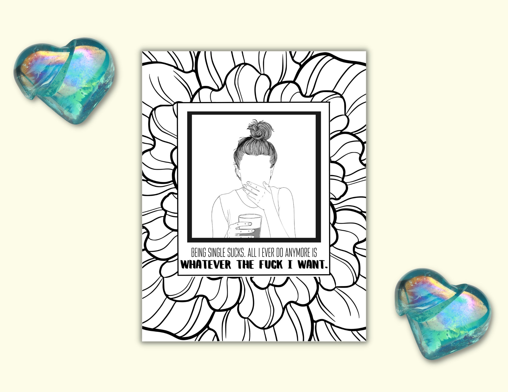 Breakup Coloring Pages: Printable Anti-anxiety Art (digital Download ...