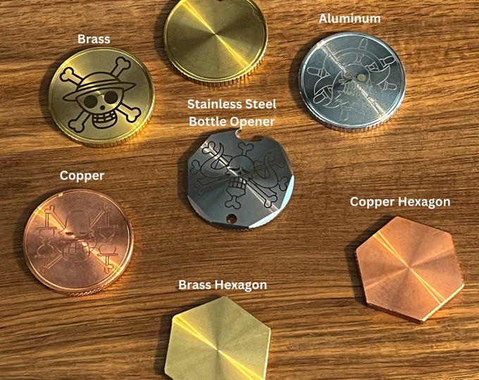 One Piece Themed Engraved Metal Coins - Etsy