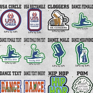Chenille Cheer & Dance Custom Letterman Jacket Patch - Made in USA - Etsy