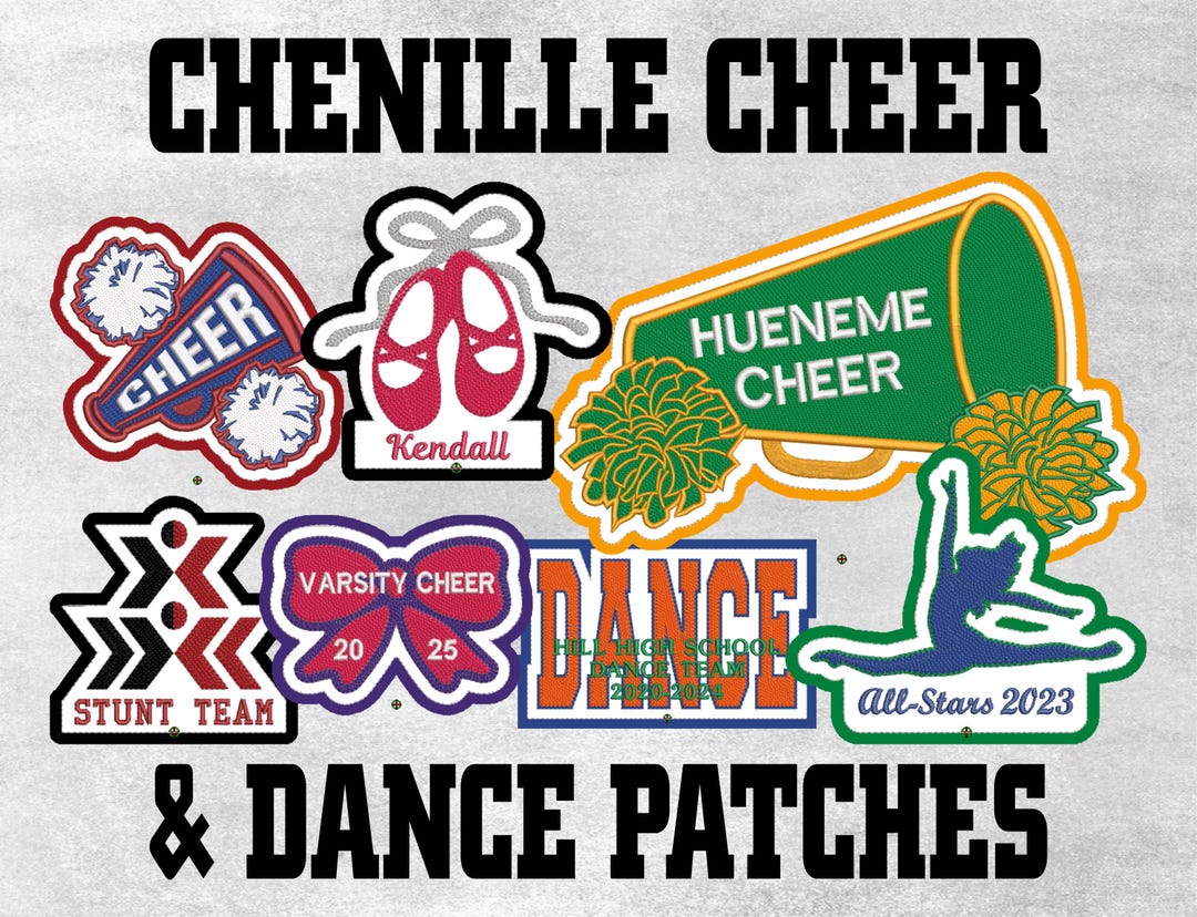 Chenille Cheer & Dance Custom Letterman Jacket Patch - Made in USA - Etsy