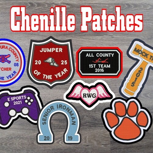 Custom Sports Letterman Chenille Patch - Etsy