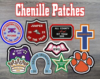 Custom Chenille Script Name Letterman Jacket Patch MADE IN USA - Etsy