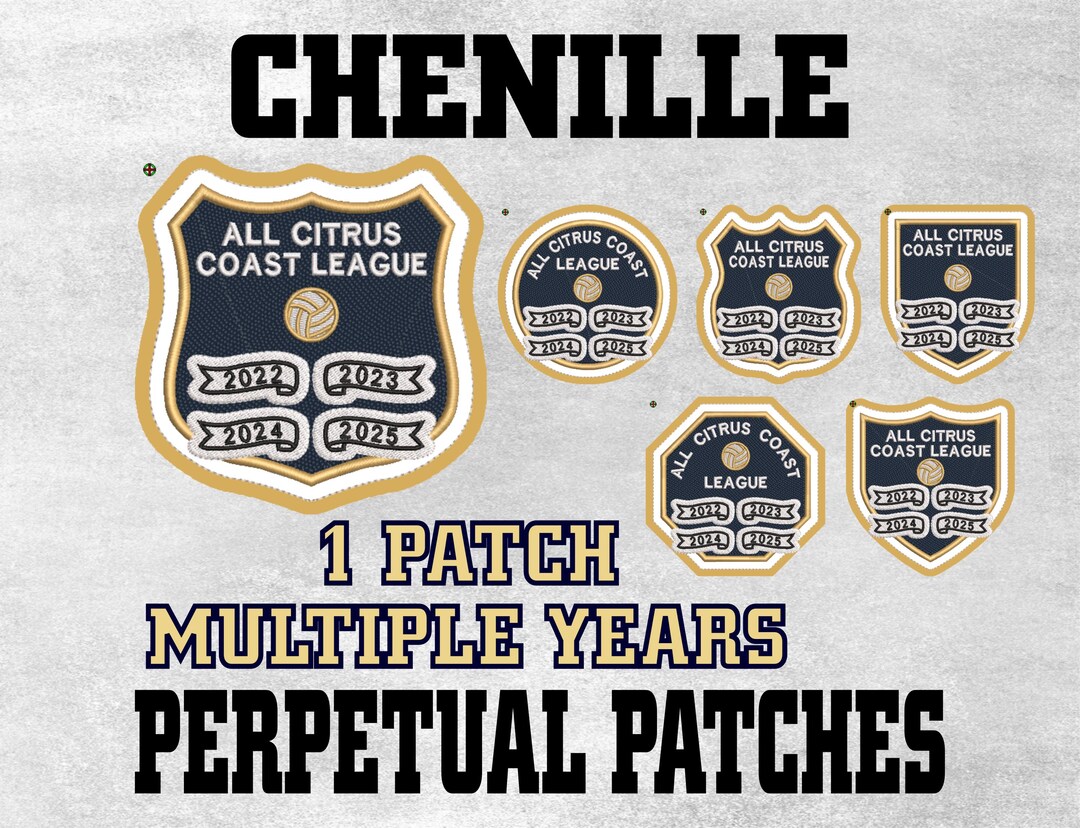 Chenille Perpetual Custom Letterman Jacket Patch - Made in USA - Etsy
