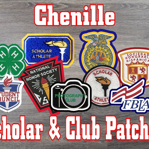 Chenille Custom Letterman Jacket Patch made in USA - Etsy