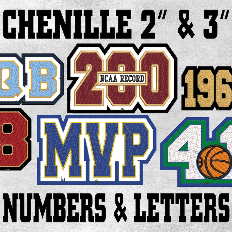 Custom Chenille Number - Etsy