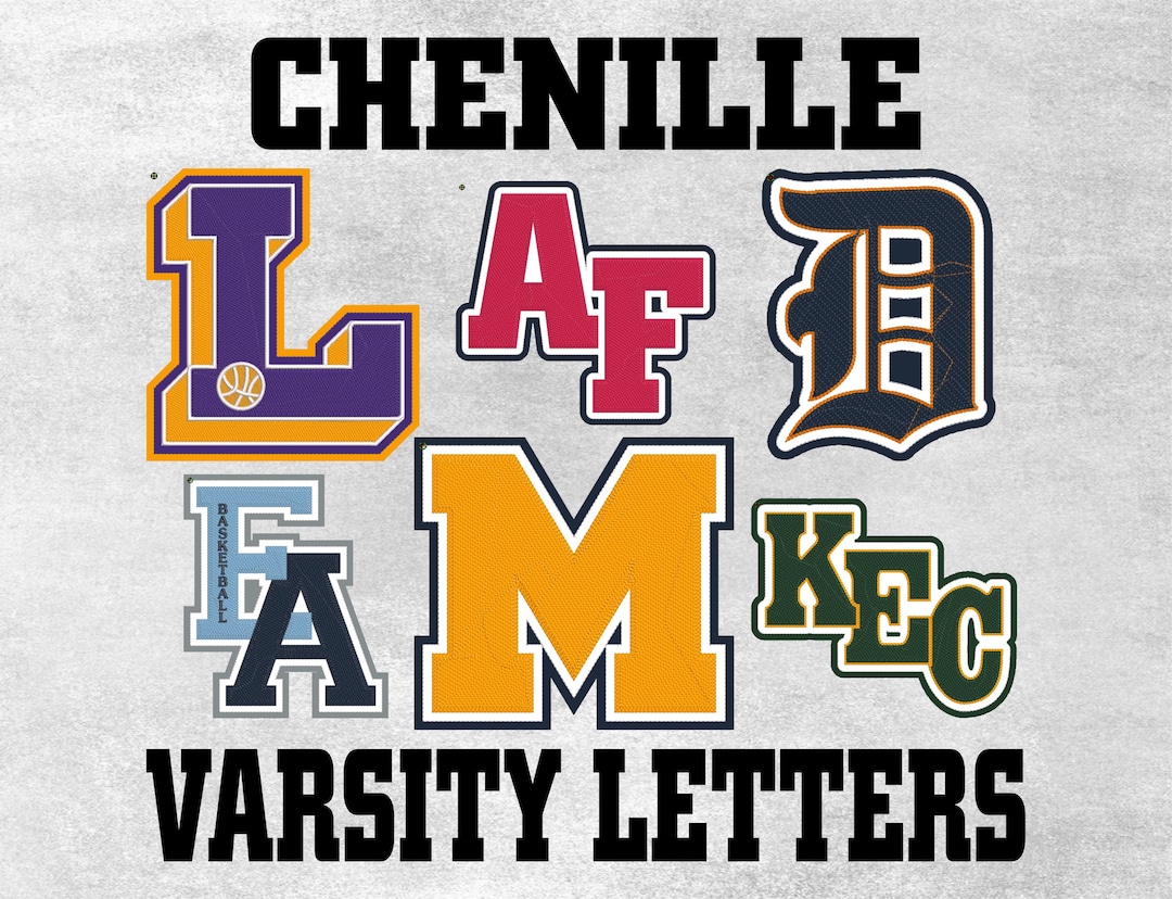 Chenille Varsity Letters Custom Letterman Jacket Patch - Made in USA - Etsy