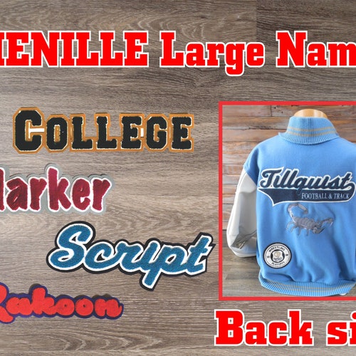 Chenille Custom Letterman Jacket Patch made in USA - Etsy