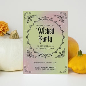 Wicked Halloween Party Invitation: Spooktacular Movie Theme (digital ...
