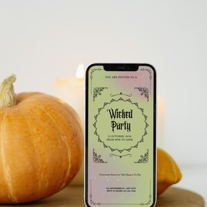 Wicked Halloween Party Invitation: Spooktacular Movie Theme (digital ...