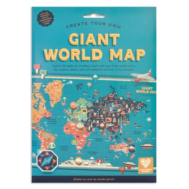 Create Your Own Giant World Map World Map Game Educational - Etsy UK