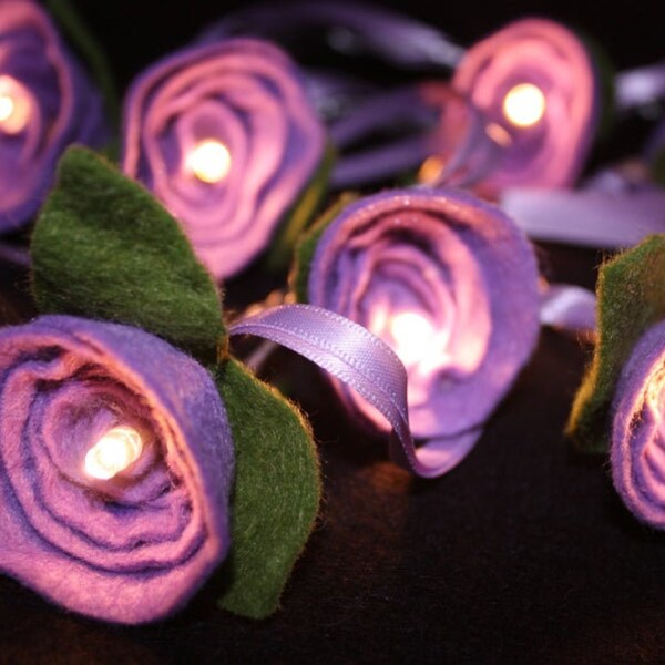 Rose String Lights - Etsy