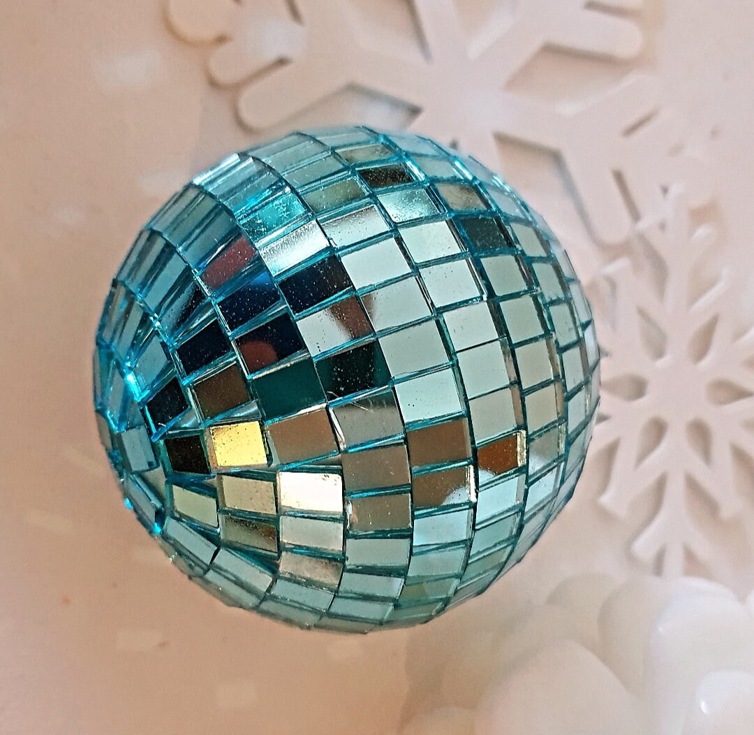 Blue Disco Ball, Blue Mirror Ball, Christmas Tree Decoration, Xmas ...