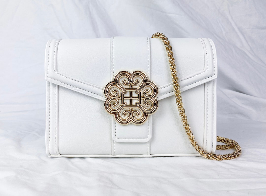 Karla Hmong Purse White Vegan Leather Gold Hardware - Etsy