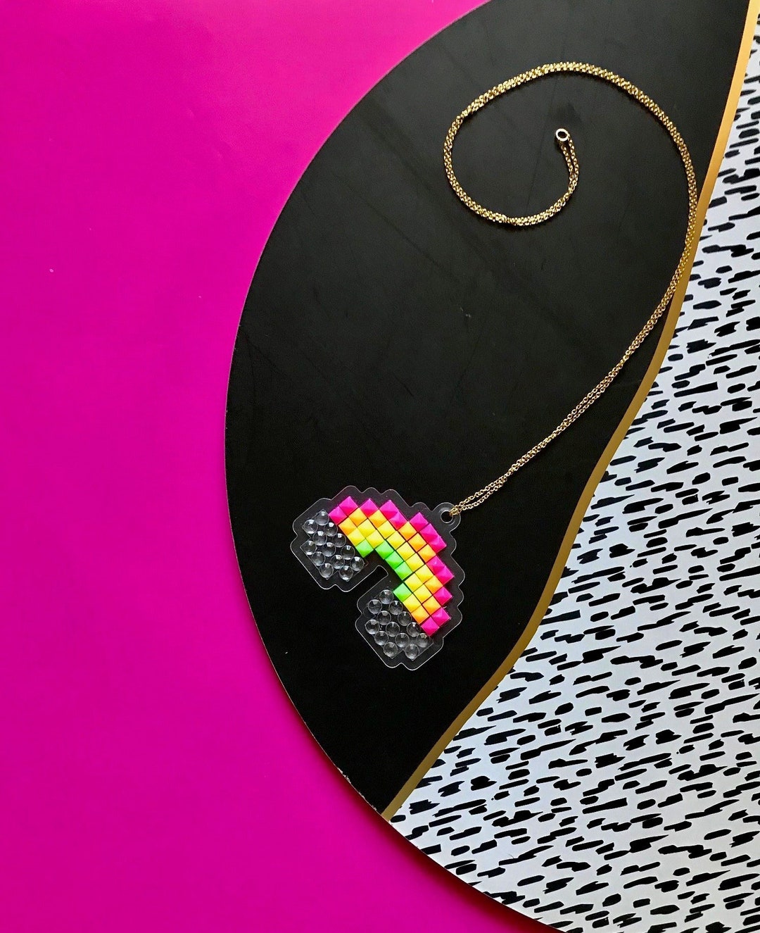 Candy Gem Pendants Pixel Art Plastic Gemstones Neon - Etsy