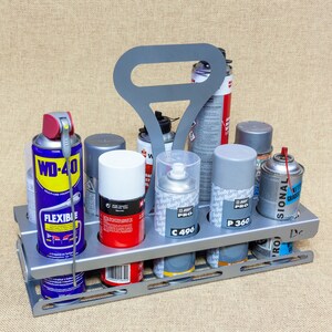Spray Can Rack / Aerosol Can Holder & Lube Storage Rack Wall Tool ...