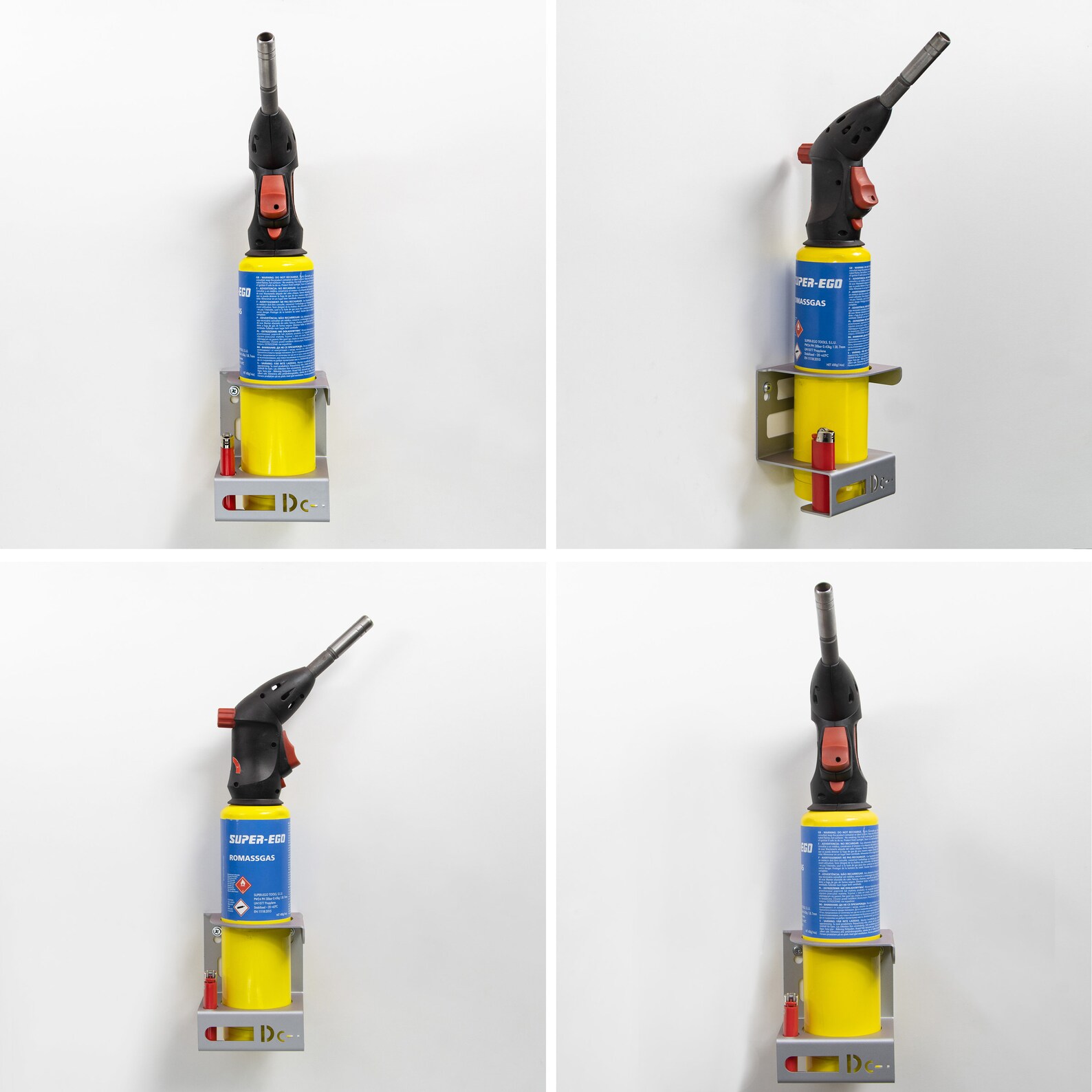 Mapp Gas Oxygen Acetylene Tank Single & Dual Bottle Wall Mount Holder ...